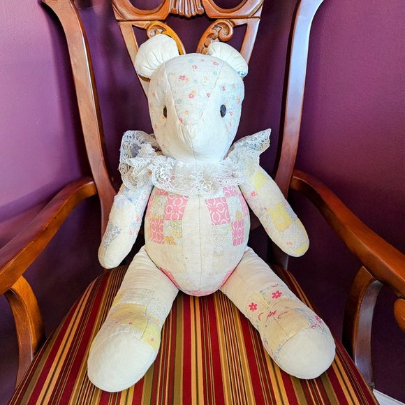 Vintage | Toys | Vintage Patchwork Quilt Teddy Bear | Poshmark